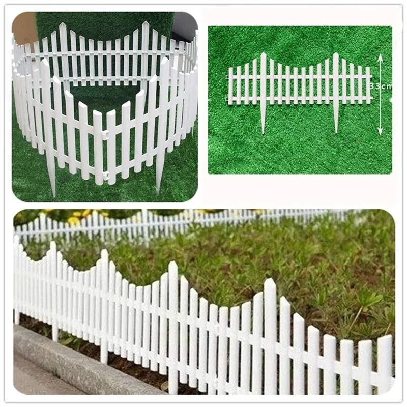 6Pcs Courtyard Indoor Or Outdoor Garden Fence Plastic Fence ...