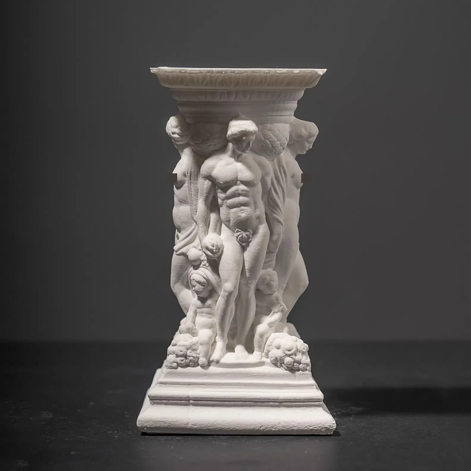 Gypsum Baroque Roman Column Aroma Diffuser - Handcrafted Figural ...