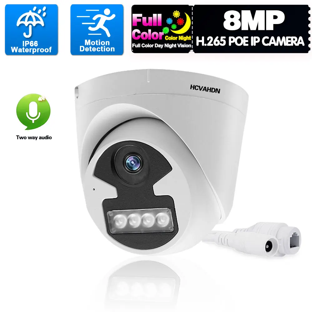 4K-8MP-POE-IP-Camera-Indoor-Home-CCTV-Dome-Security-Camera-Full-Color ...