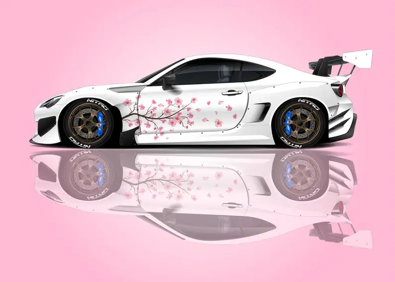 Sakura-Cherry-Blossom-Livery-Japanese-Side-Car-Decal-Universal-Size ...