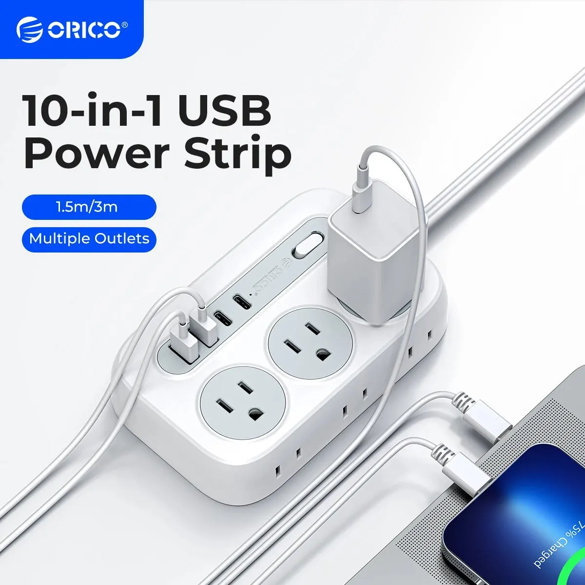 ORICO-Multi-Size-Extension-Cord-Power-Strip-with-6-Sockets-2-USB-2-Type ...