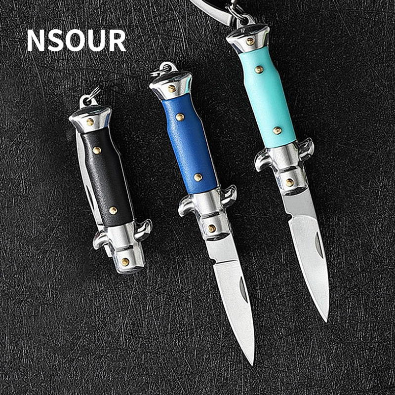 Multi-functional mini EDC folding knife portable key ring camping ...