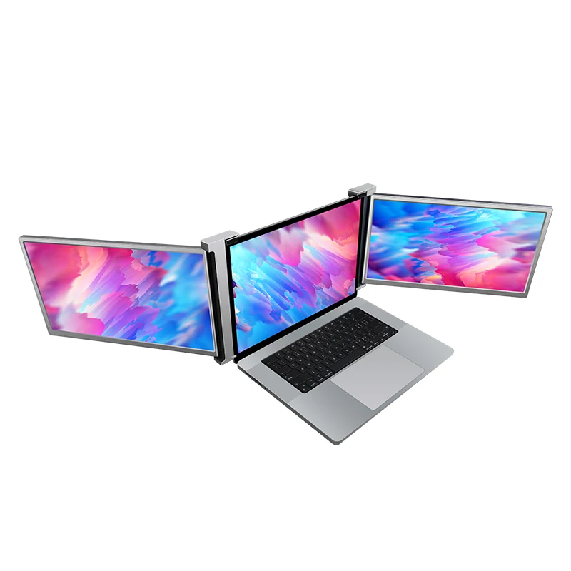 Portable Triple Screen Laptop Workstation External Monitor, 53% OFF