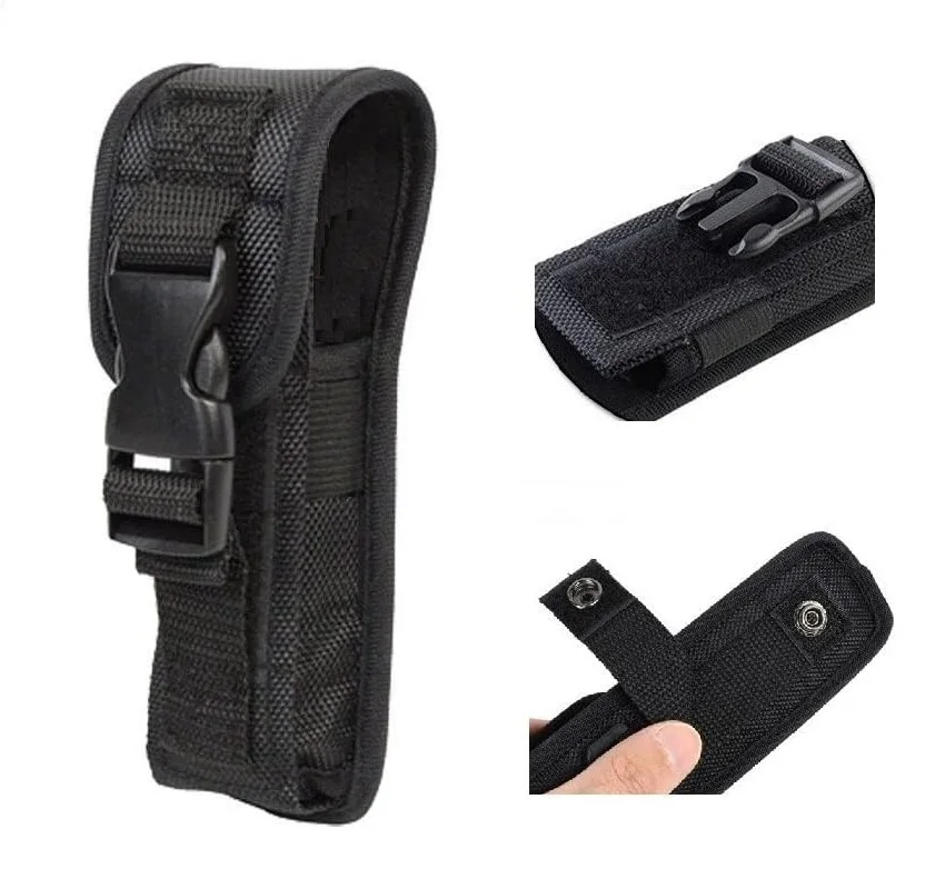 New Holster Flashlight Buckle Pouch Holster Stretch Nylon Handheld LED ...
