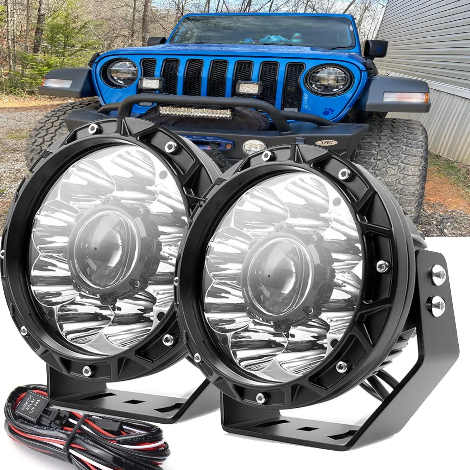 5-7inch-Driving-Led-Off-Road-Spotlight-Car-High-Bridges-Search-Light ...