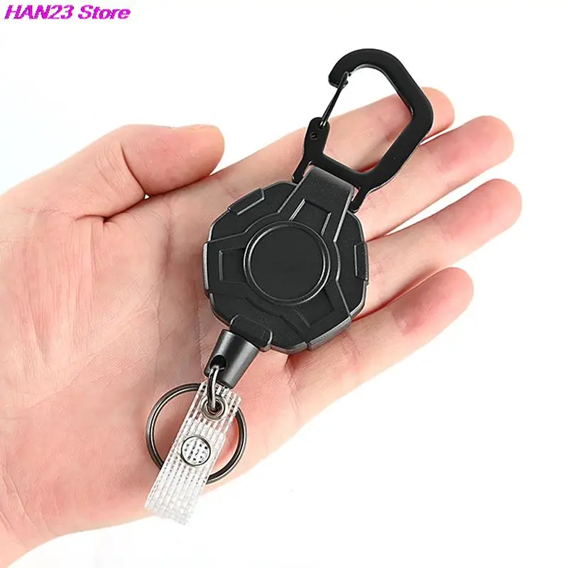 New-Style-Anti-theft-Metal-Easy-to-pull-Buckle-Rope-Elastic-Keychain ...