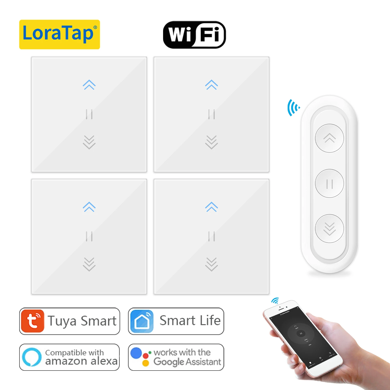 LoraTap-Tuya-Curtain-Switch-Rolling-Blinds-Switch-Backlight-RF-WiFi ...