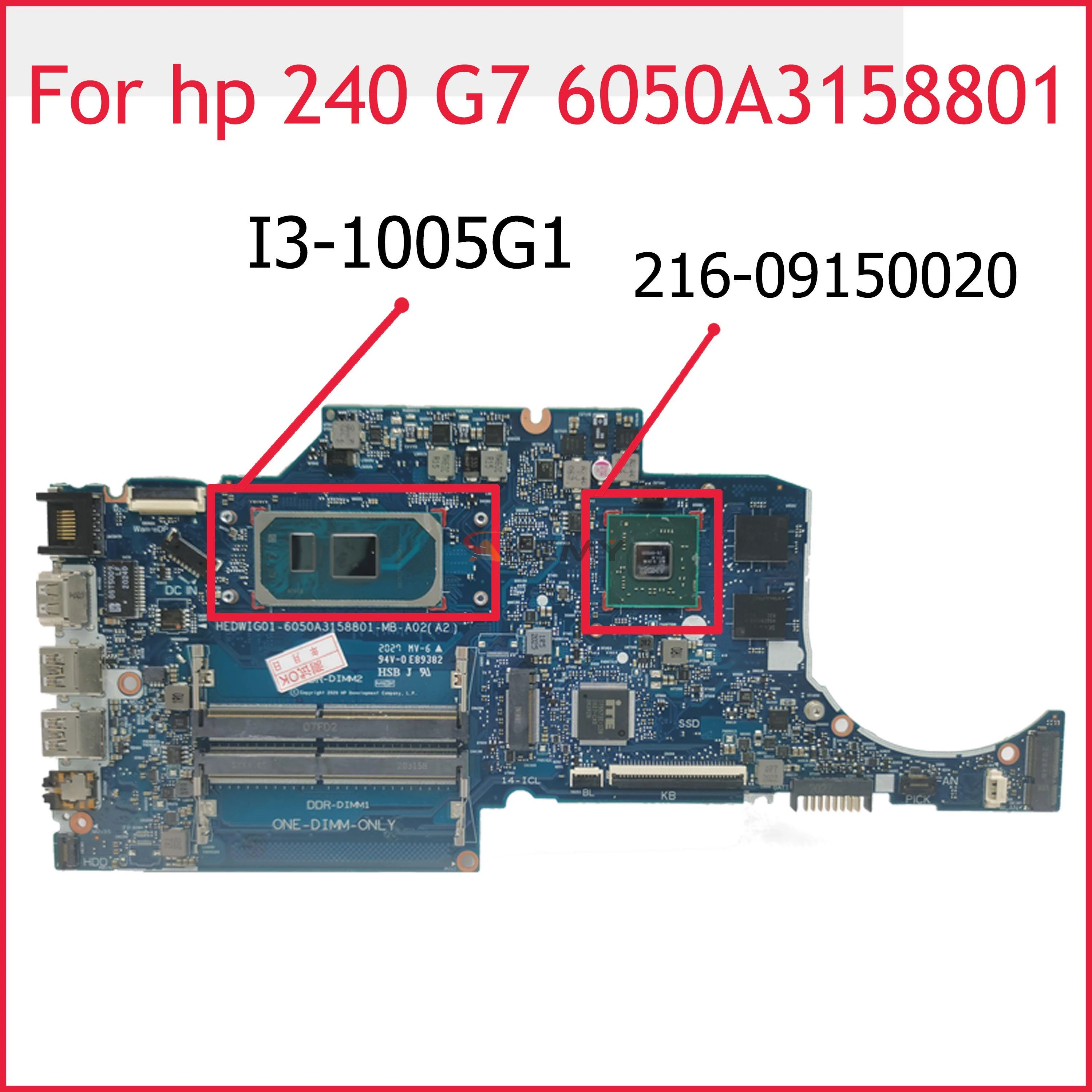 Placa base para ordenador portátil HP 14 CK 14 CF 240 G7, TPN I130 ...