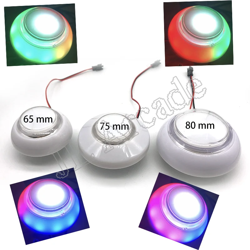 65/75/80 Mm Flashing Light 12v Colorful Led Illuminated Push Button ...