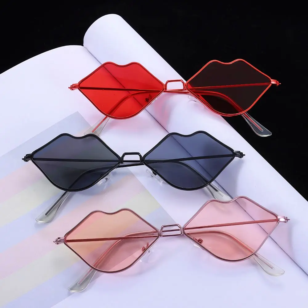 Gafas de sol con forma de labios calientes de metal sexy Gafas de sol ...