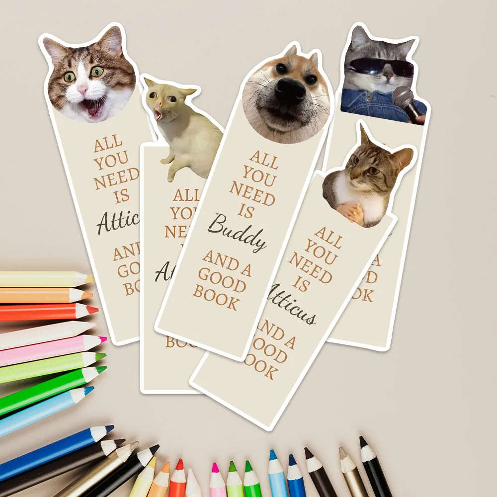 30pcs Funny Animals Cat and Dog Meme Paper Bookmark DIY Students ...
