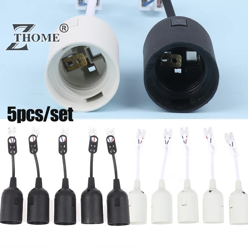 5Pcs-E27-Lamp-Holder-Construction-Socket-Lamp-Holder-With-Cable ...