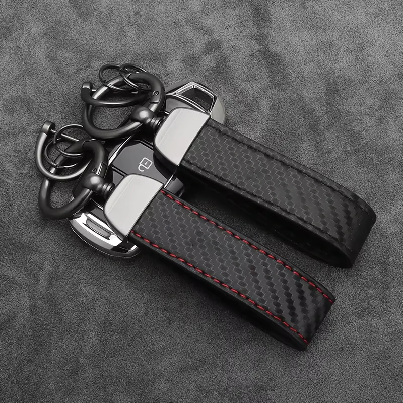 Carbon fiber Rope Car Keychain Men Women Luxury Key Chain Holder Key ...