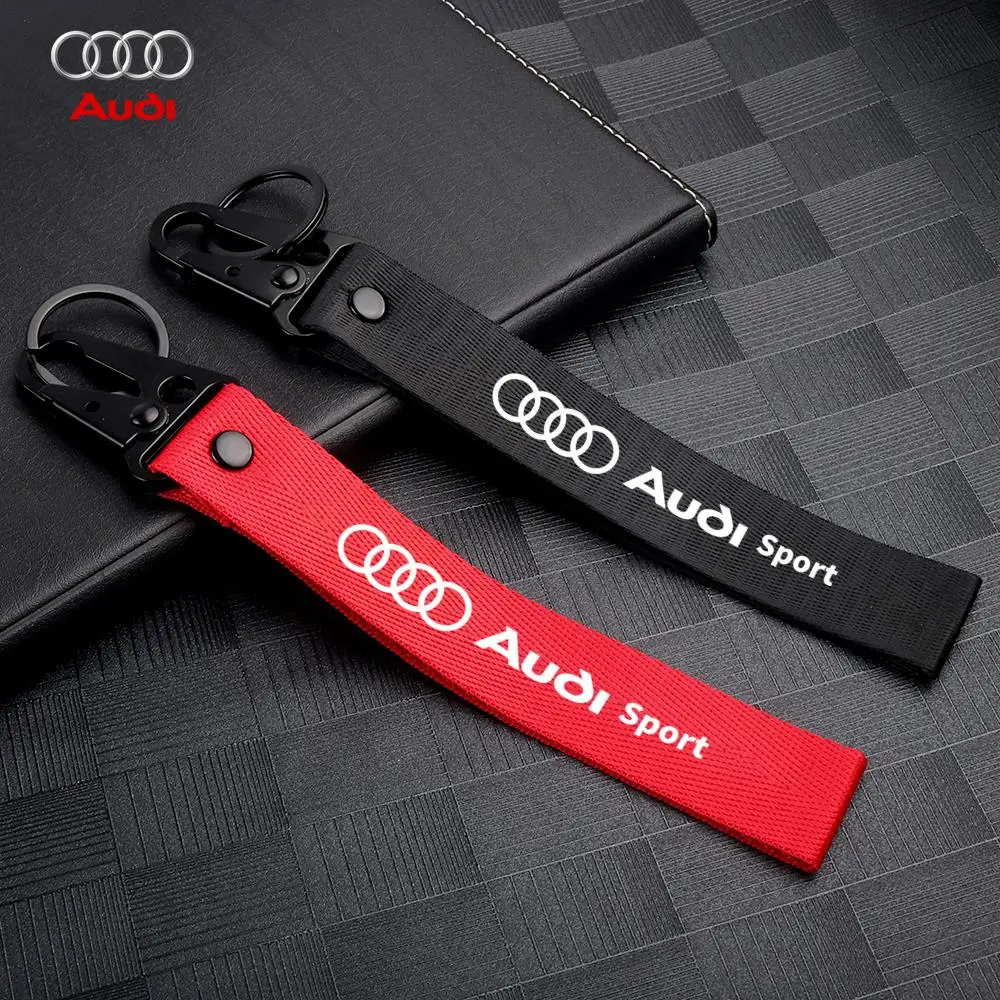Nylon-Car-Keychain-Key-Lanyard-Auto-Decoration-Accessories-For-Audi ...