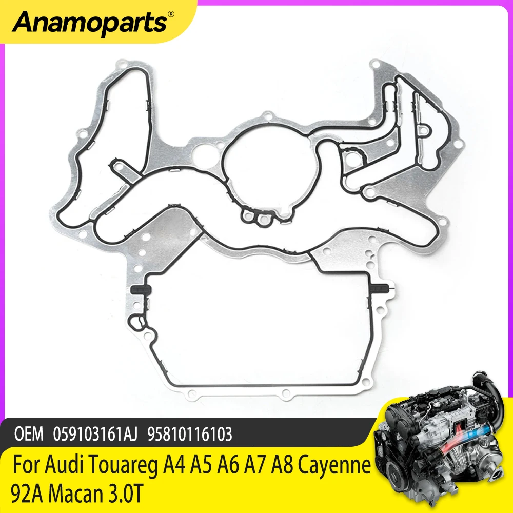 Engine Front Timing Cover Gasket Fit 3.0 L Diesel For Audi A4 A5 A6 A7 ...