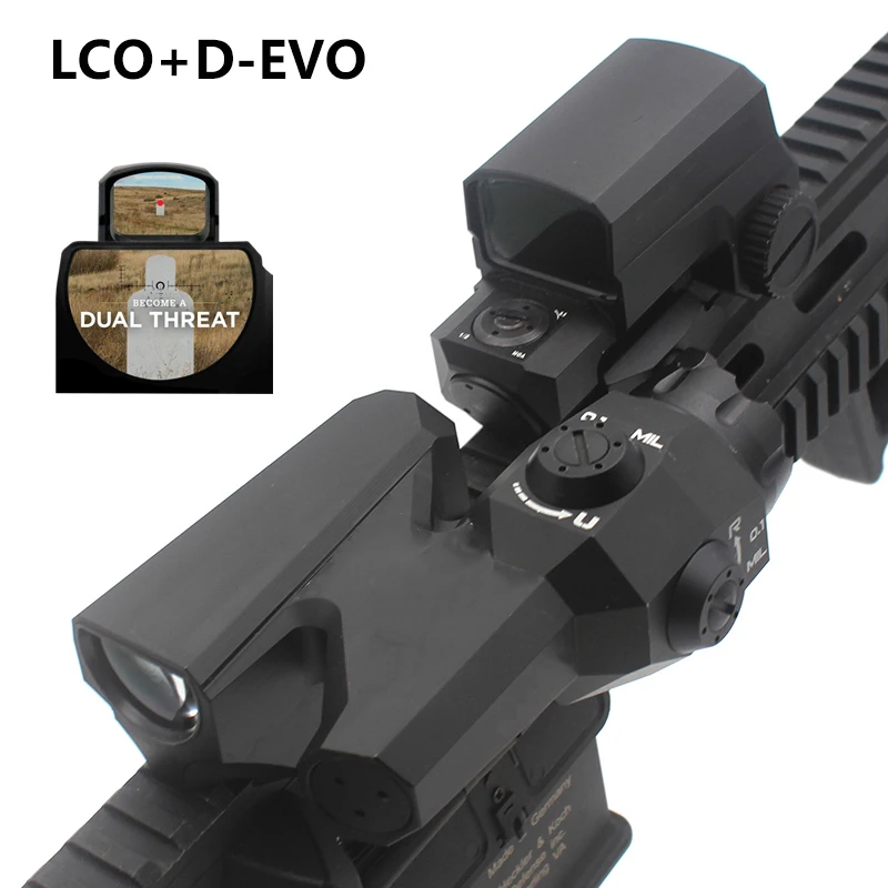 DEVO Dual Enhanced ดู Optic Reticle DE VO ปืนไรเฟิลขอบเขตแว่นขยาย L CO Red Dot Reflex ปืนไรเฟิล ...