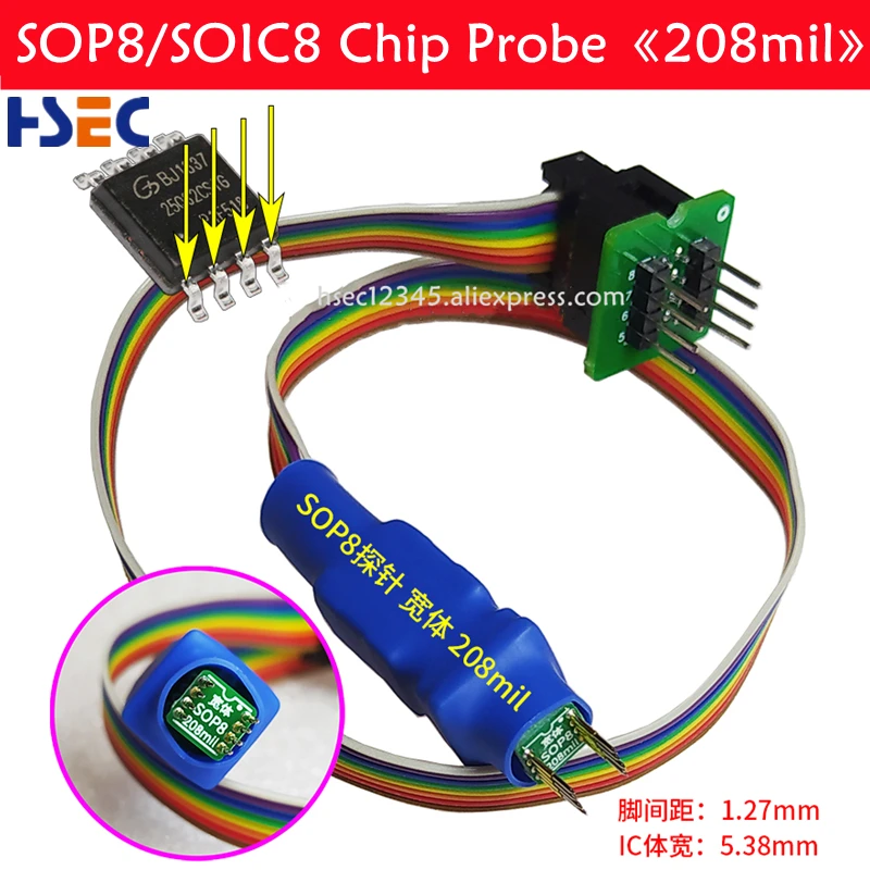 Sop8-Chip-Probe-Line-Burning-Burning-Writing-Reading-8Pin-Burn-Test ...