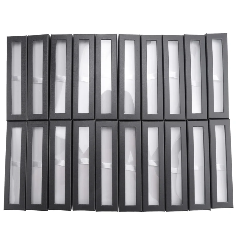 GO-20PCS Empty Pen Gift Box With Clear Lid, Cardboard Pen Case, Pen ...
