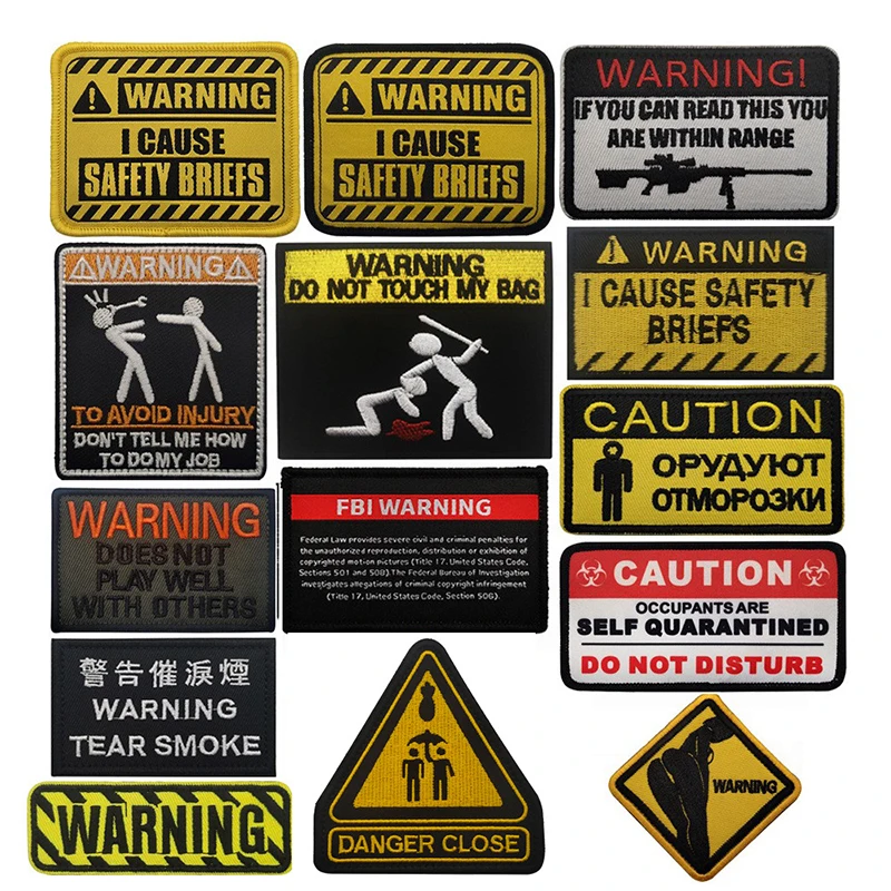 Hook-and-Loop-Funny-Military-Badge-Emblem-for-Bags-Hat-Warning-Patches ...