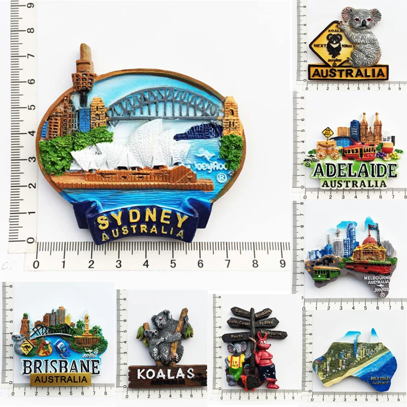 Australia-Creative-Resin-Magnets-for-The-Refrigerator-Magnetic-Fridge ...