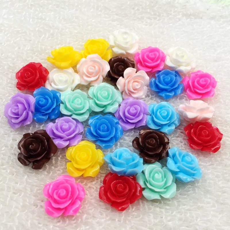 DIY-30pcs-Mixed-Color-15mm-Flat-Back-ResinsCabochon-Scrapbook-3D-Resin ...