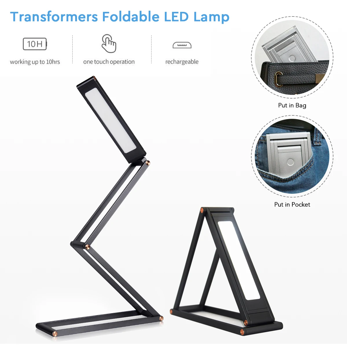 Aluminium Folding Desk Lamp touch dimmable Desk Light No Blue Ray Eye ...
