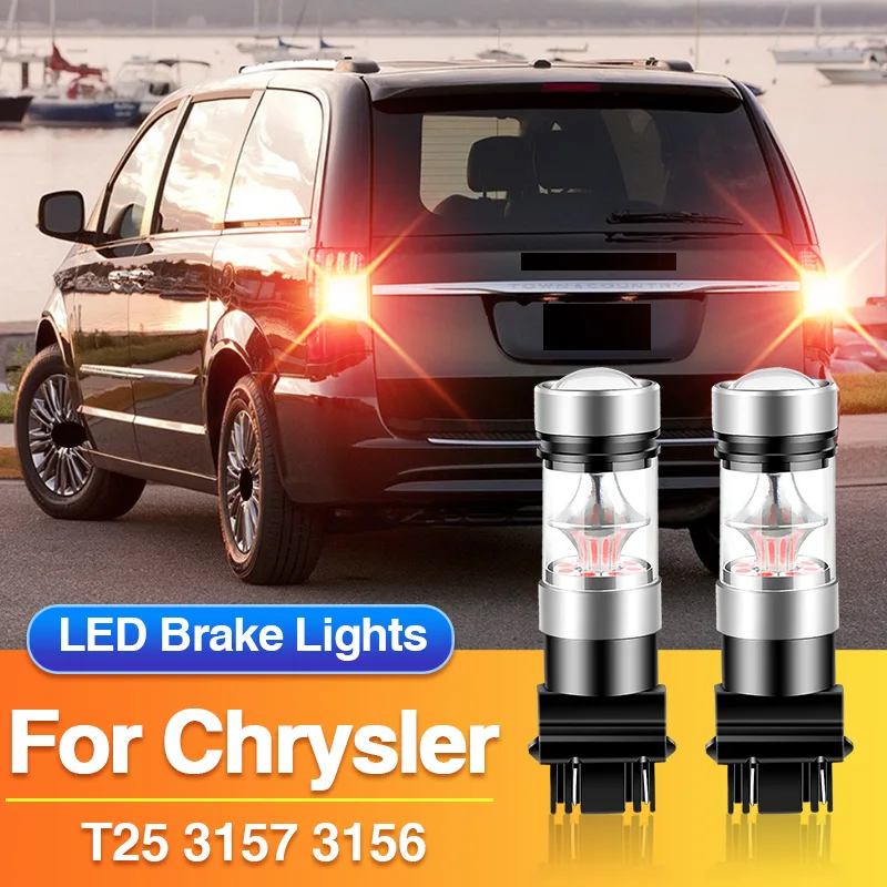 2×3157 LED Brake Light T25 3156 P27/7W Car Tail Lamp for Chrysler Neon ...