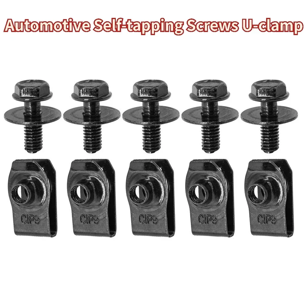 Automotive Self-tapping Screws U-clamp Car Body Bolts M6 Engine Cover ...