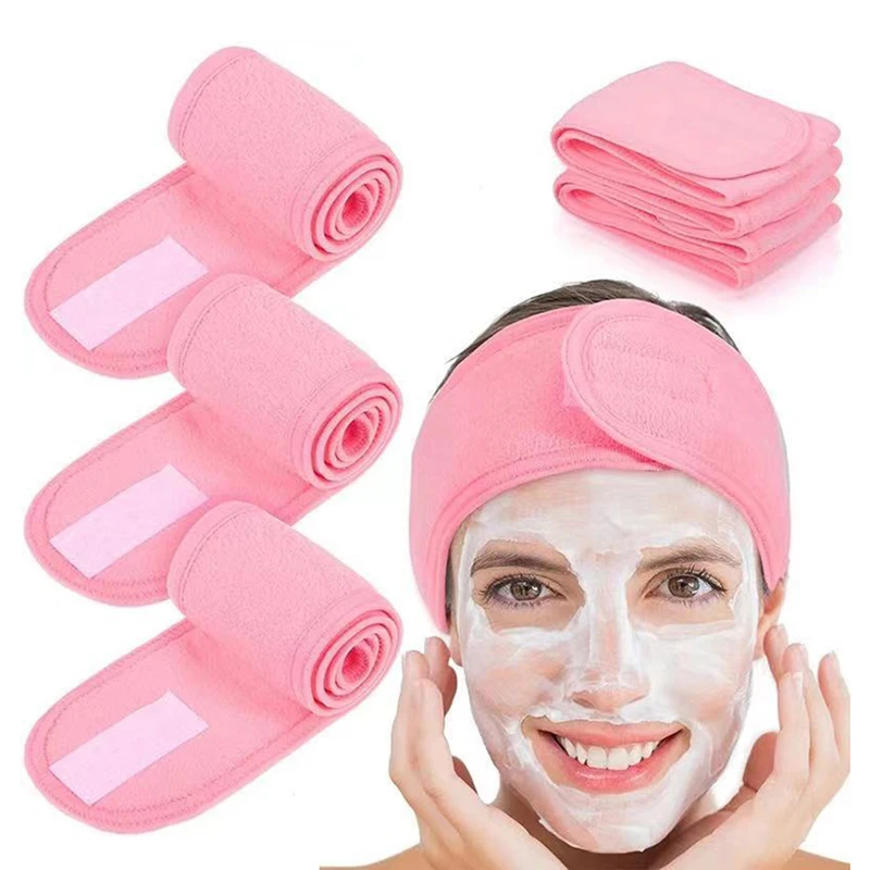 Solid-Color-Soft-Foldable-Wide-Headbands-For-Face-Washing-Bath-Shower ...