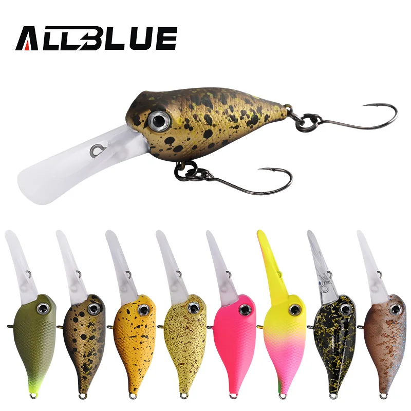 ALLBLUE Dive Deep Crankbait 3.6g 35mm BFS Trout Bass Floating Wobbler ...