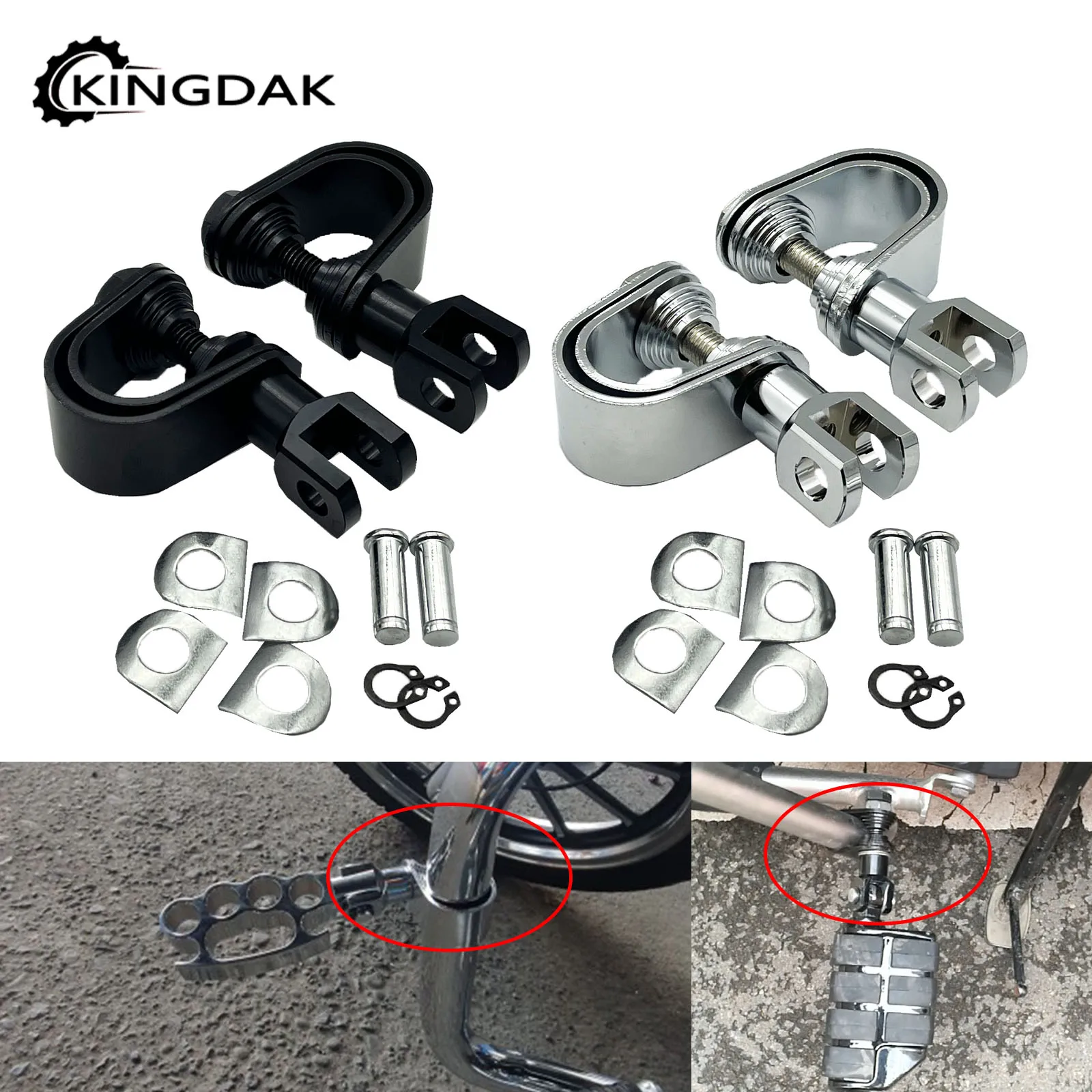 Motorcycle-1-25mm-1-25-32mm-Billet-Crash-Bar-Engine-Guard-Highway-Foot ...