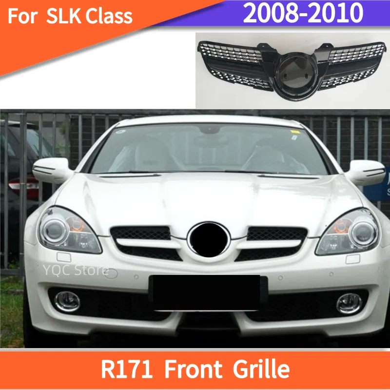 Diamond Front Grille for Mercedes R171 SLK Class 2008 2010 SLK350 ...