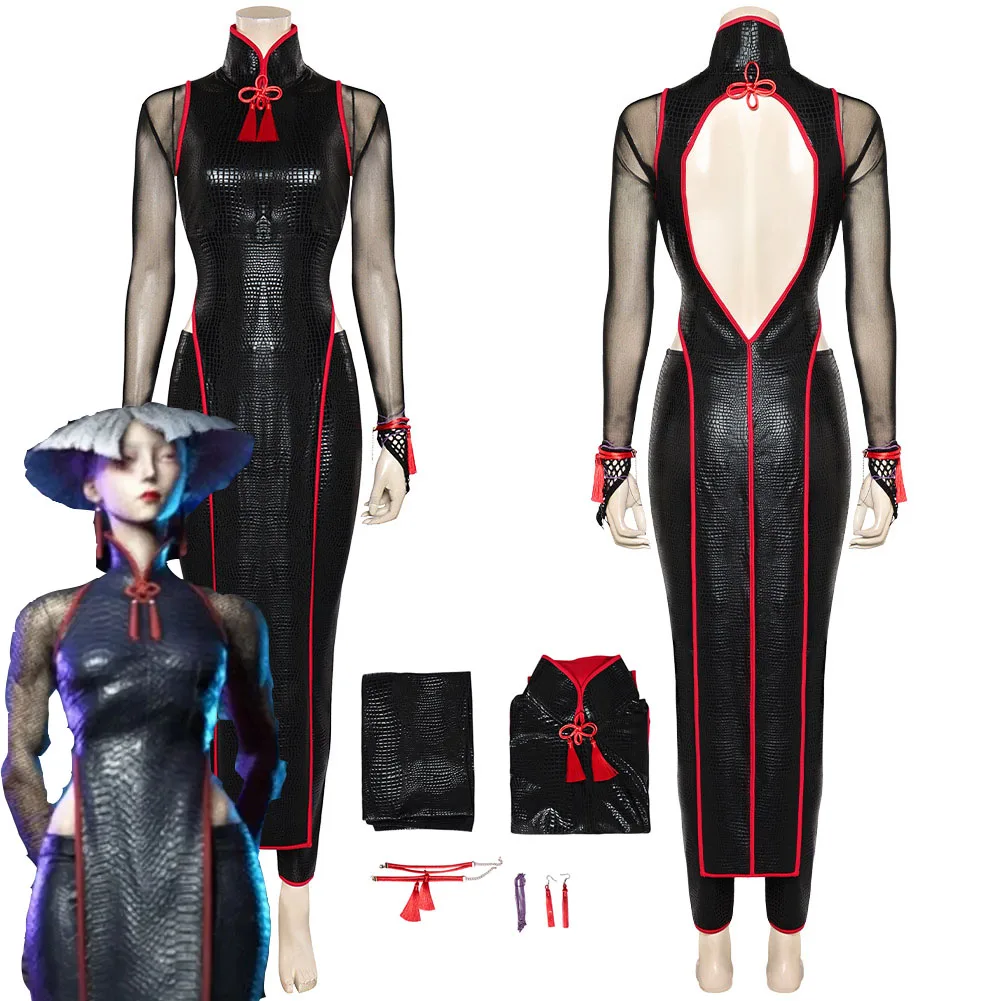 Game-SF-Fighter-6-AKI-Cosplay-Costume-Disguise-Adult-Women-Fantasia-Top ...