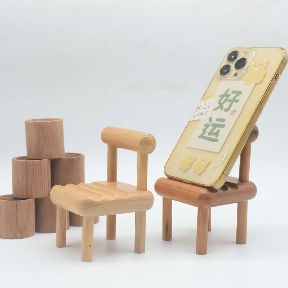 Fashion Phone Bases Stand Accessory Wooden Chair Mobile Phone Stand ...