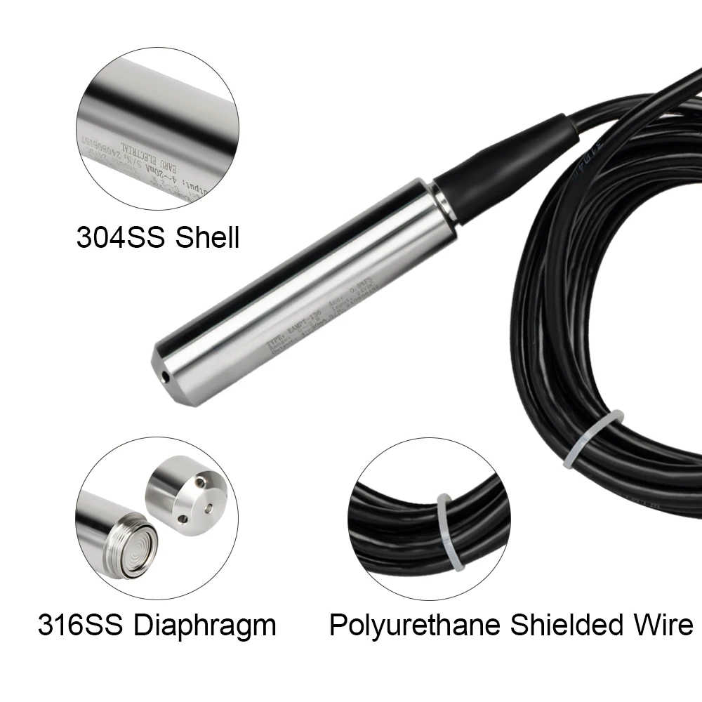 Digital Water Tank Level Monitoring Unit with Waterproof Sensor