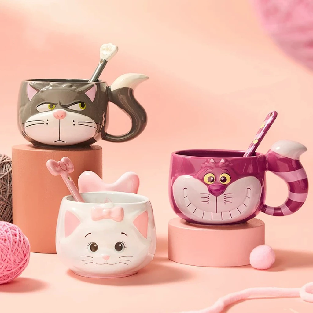 Marie Lucifer Cheshire Cat Paw Party Ceramic Mug with Spoon Shanghai ...