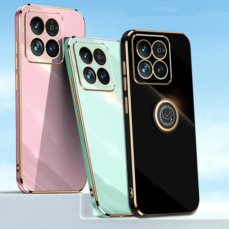 Enhanced Plating Smart Ring Stand Holder with Shockproof Silicone ...