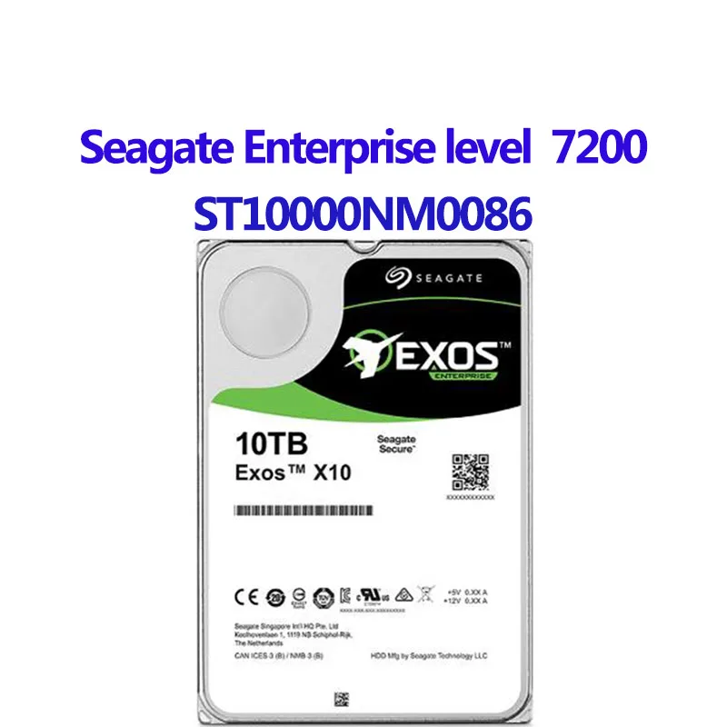 Seagate exos ssd st10000nm0086 x10 7200 10tb enterprises 256mb 3.5 sas ...