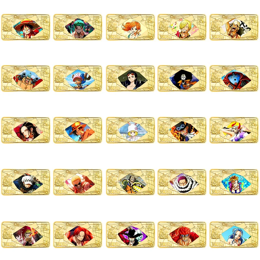 Moneda de barra chapada en oro conmemorativa temática de Luffy Zoro ...