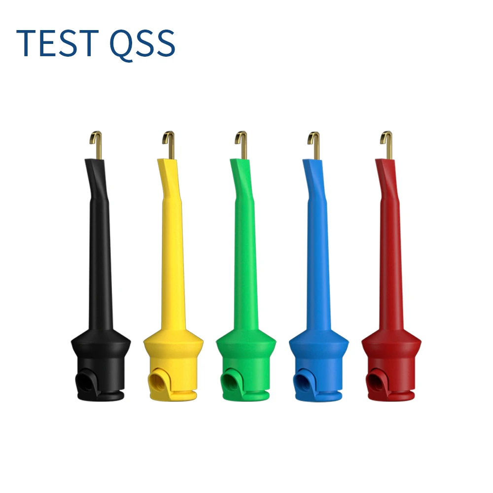 QSS 10PCS Test Hook Clips Copper Mini Grabber for Multimeter Test Lead ...