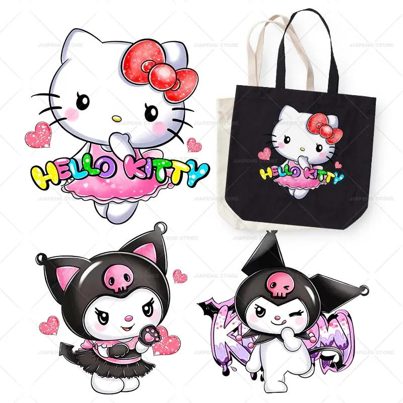 Kawaii-Hello-Kitty-Printed-Stickers-Iron-on-Heat-Transfers-for-Clothes ...