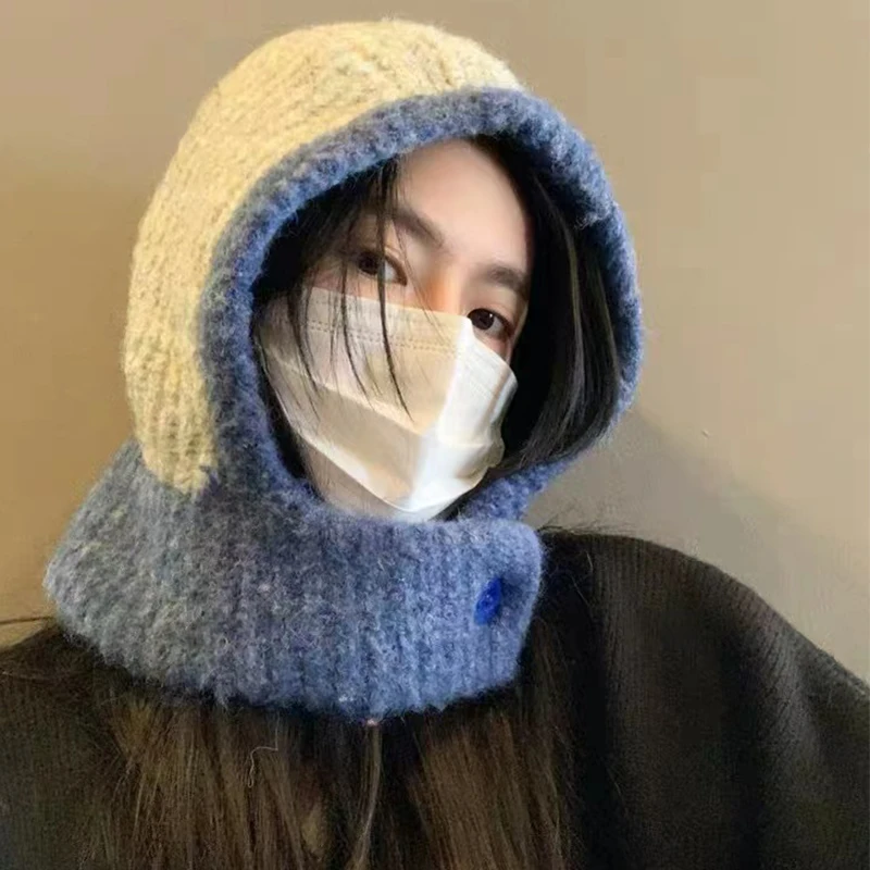 Japanese-Retro-Balaclava-Hat-Winter-Popular-Integrated-Hat-and-Neck ...