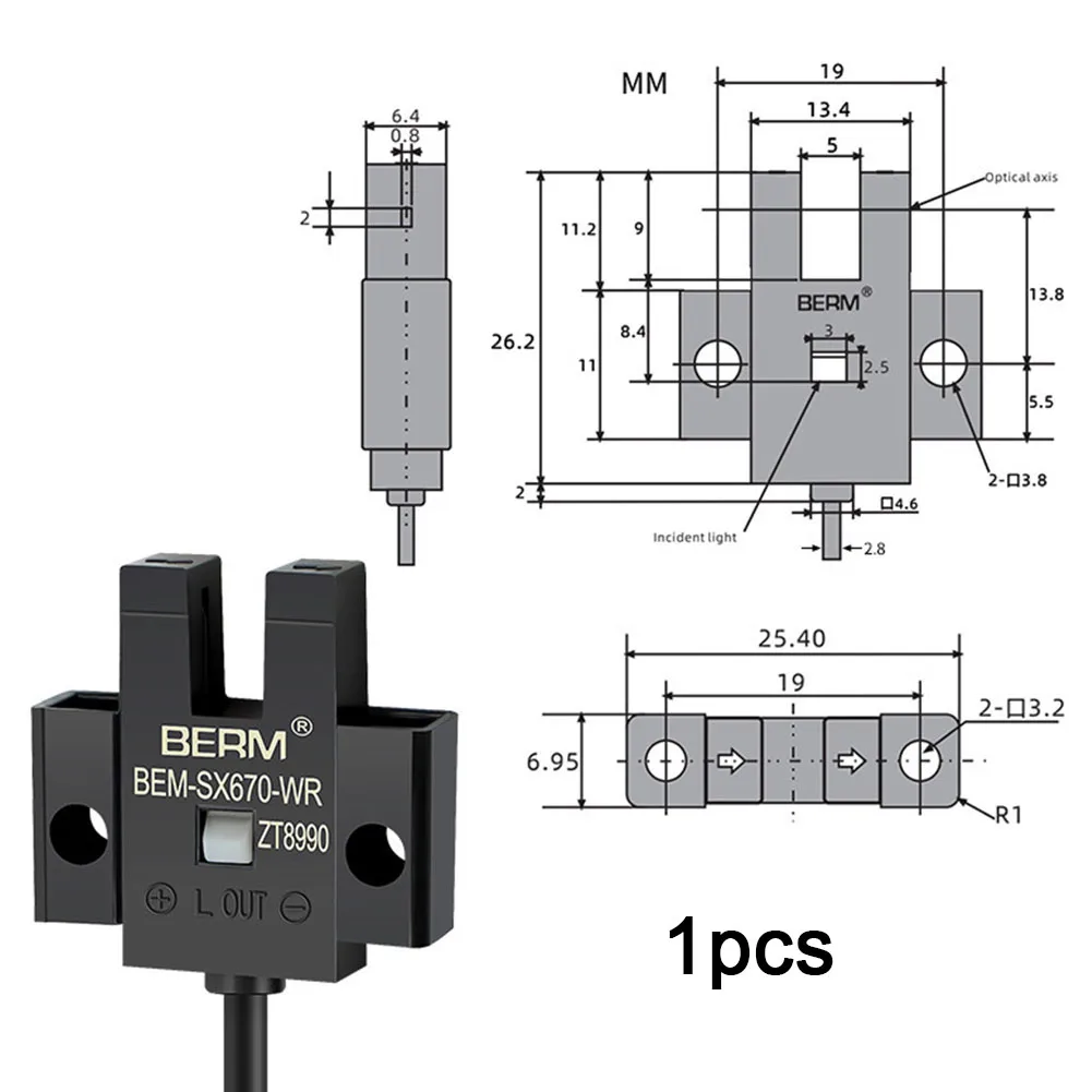 Photoelectric-Switch-U-Type-Sensor-Switch-With-1m-Cable-Proximity ...