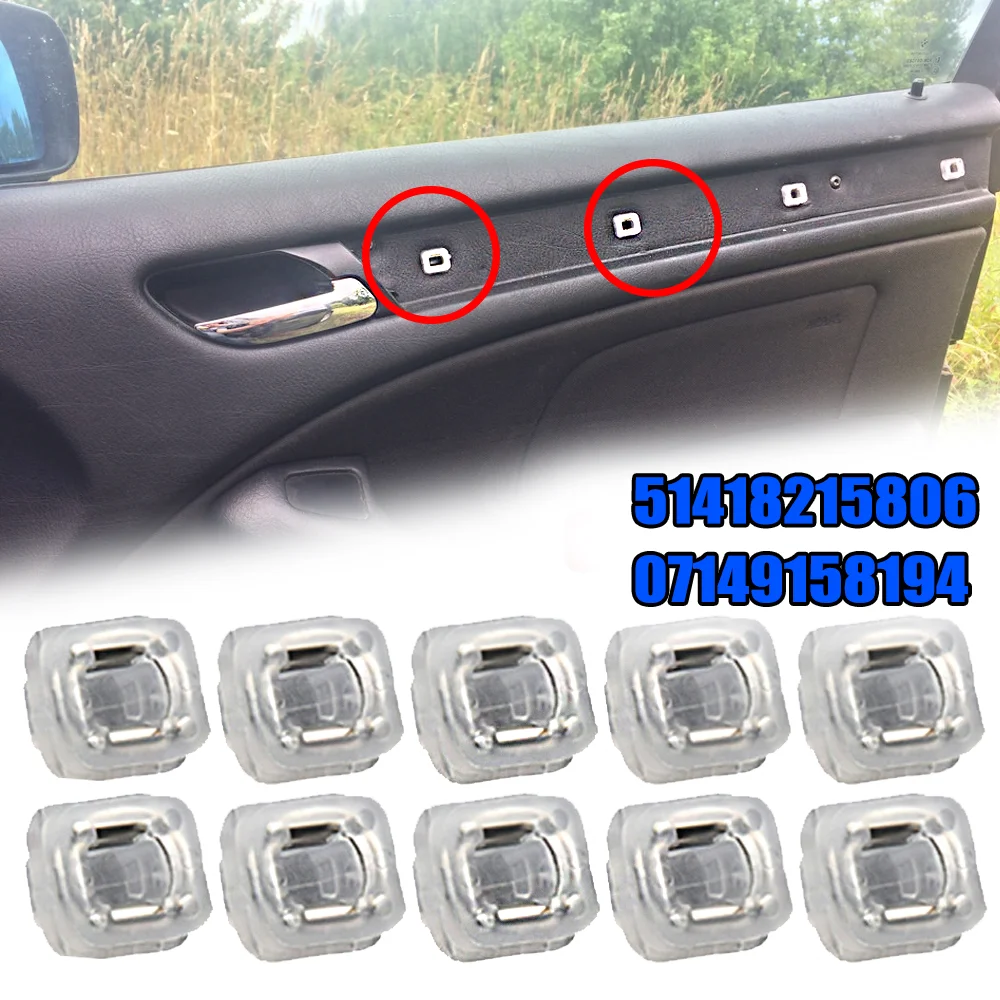 10X Interior Door Trim Panel Moulding Clip Fastener Retainer For BMW 3 ...