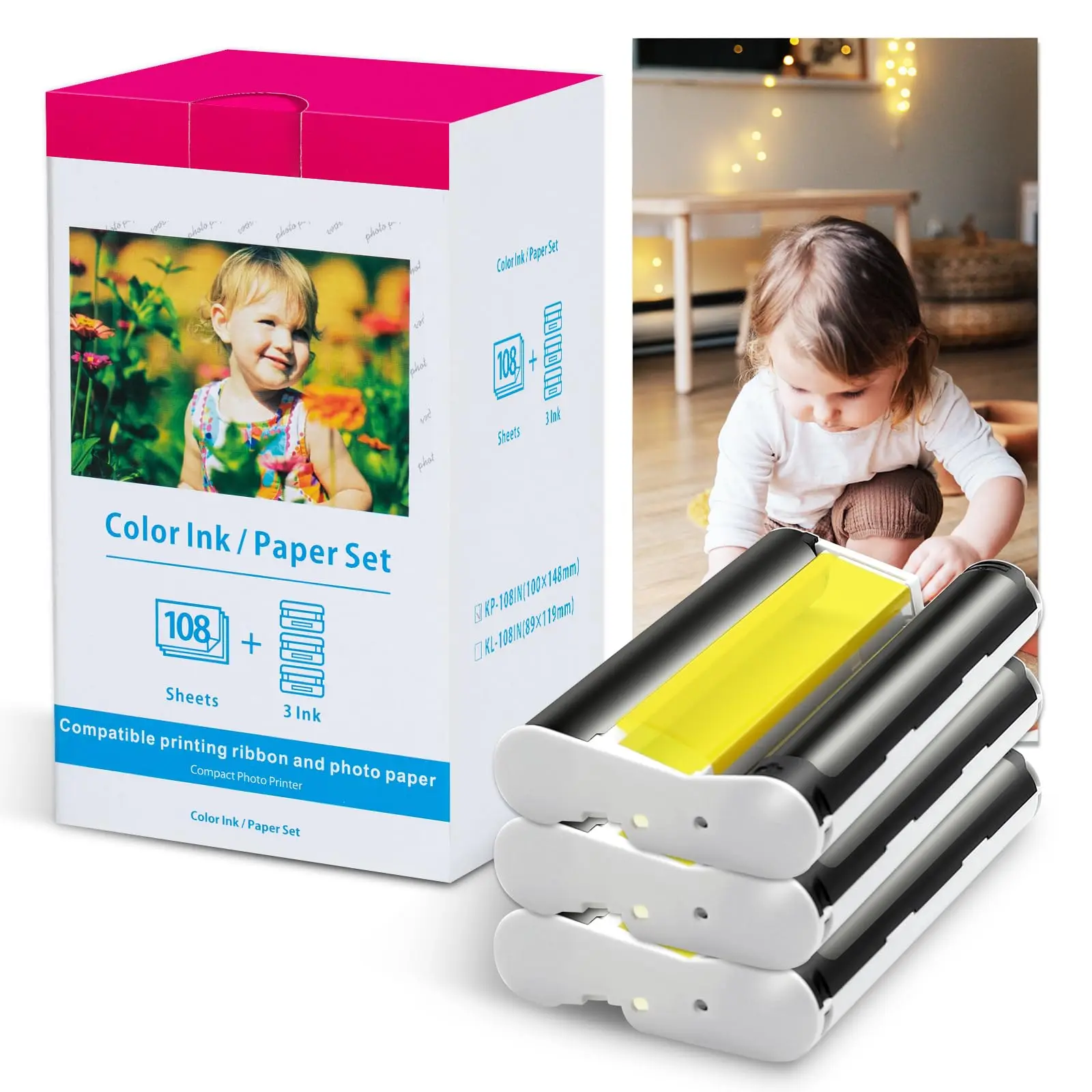 Photo-Paper-Set-Compatible-Canon-Selphy-CP1300-CP1500-CP1200-Printer-KP ...