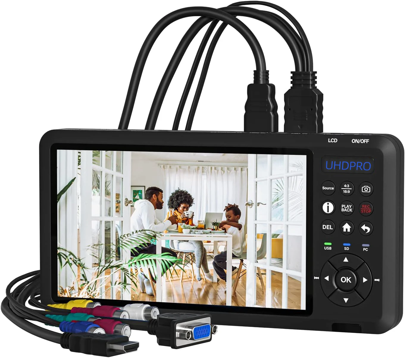 Grabadora-de-v-deo-1080P-60FPS-USB2-0-con-pantalla-de-7-DVI-HDMI-CVBS ...