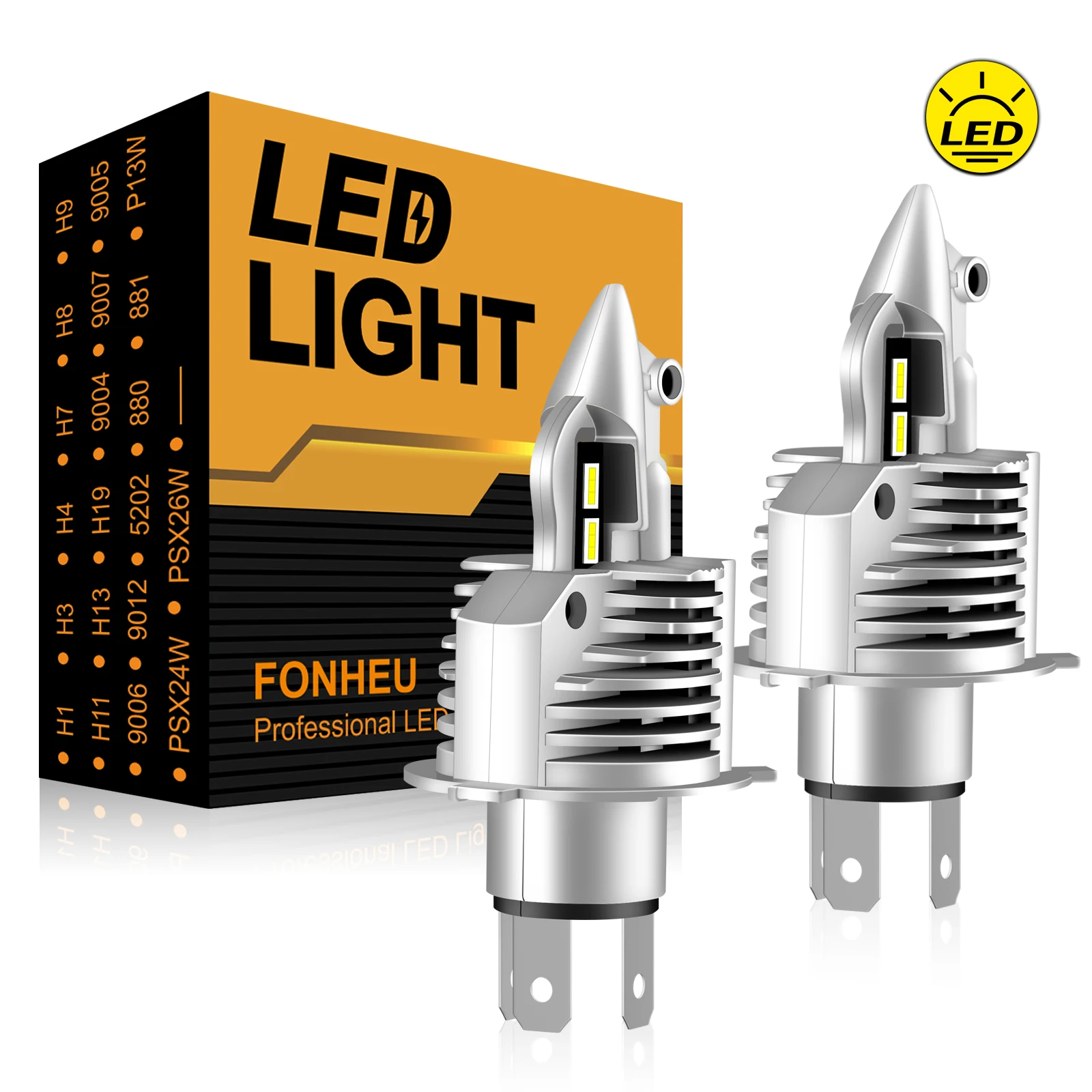 H4-Led-Bulbs-Car-motorcycle-Headlight-80W-12V-24V-6000K-Super-Fighter ...