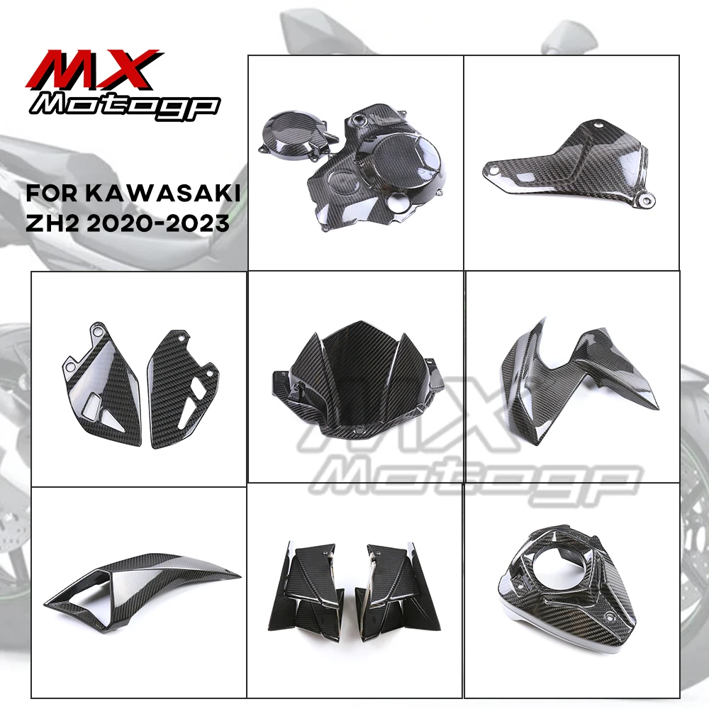 For KAWASAKI ZH2 2023 Z H2 2020 2021 2022 Carbon Fiber Motorcycle ...