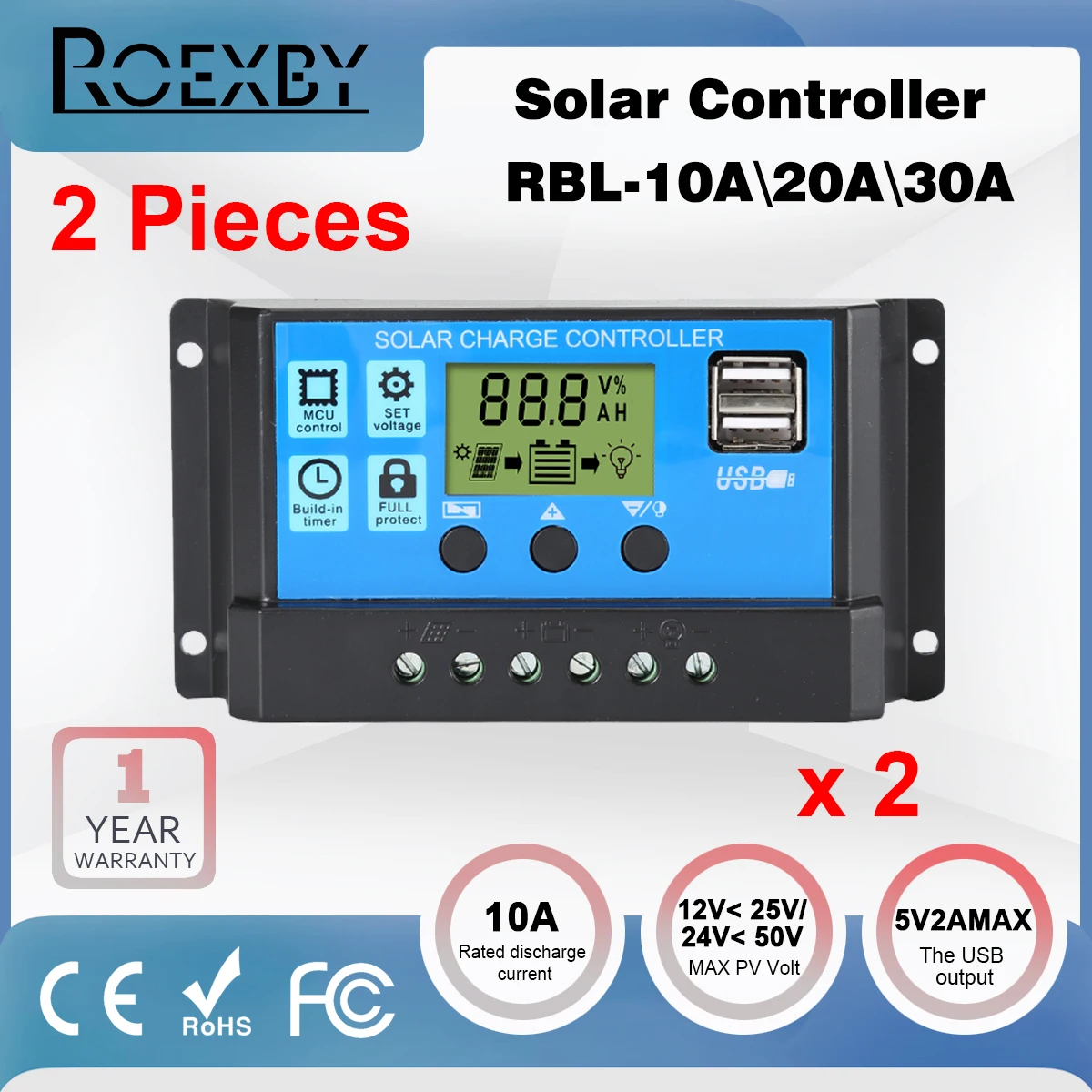 Solar-Panel-Charge-Controller-12V-24V-30A-20A-10A-PWM-Battery-Regulator ...