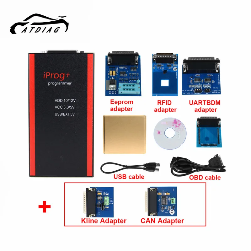 2022 IPROG Pro V87 Full Set ECU Key Programmer Iprog+ Eeprom IMMO Car Radio Airbag Reset ...